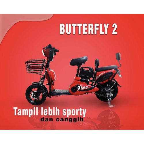 Jual Sepeda Motor Listrik Butterfly 2 BT2 UWINFLY Classoc retro garansi SNI - Black - Jakarta ...