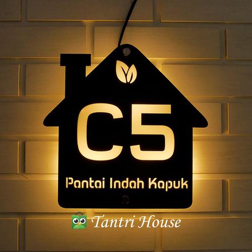 Jual Nomor Rumah Lampu LED Akrilik Papan Akrilik Nomer Rumah LED ...