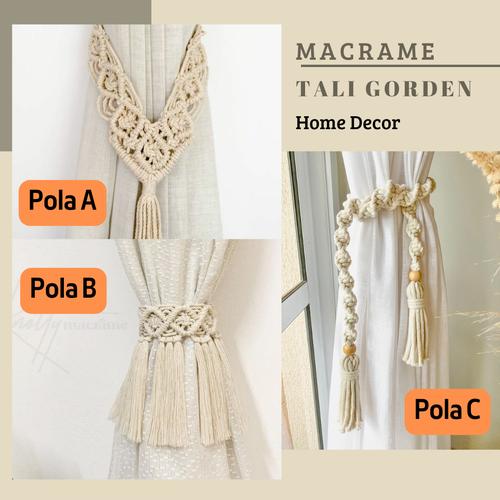 Jual Tali Gorden Ikat Tirai Jendela Pintu Cantik Macrame Home Decor ...