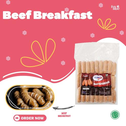 Jual Sosis Beef Breakfast / sosis dilamo beef breakfast / sosis kecil ...
