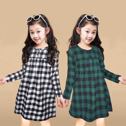 Jual Tunik anak perempuan katun flanel motif kotak kotak umur 1-12 ...