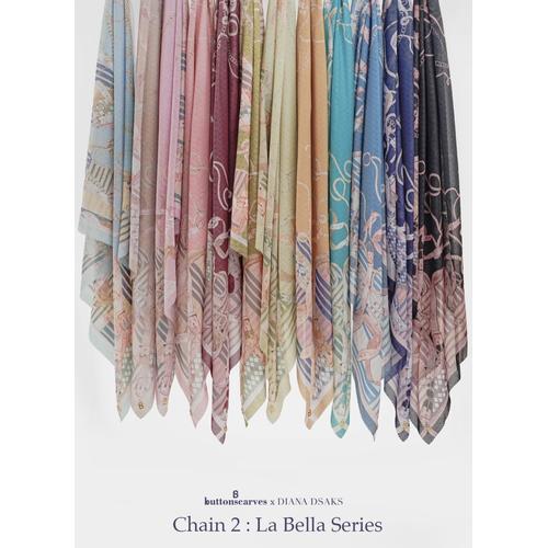 Jual buttonscarves x diana dsaks the chain II La Bella Nera, Hibiscus, Navy - Hibicus - Kota ...