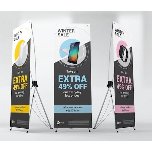 Jual X BANNER STAND 60x160 cm (RANGKA DAN BANNER CETAK) FREE DESIGN ...