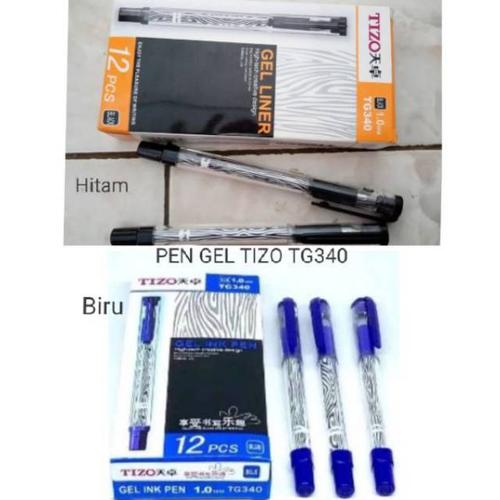 Jual PEN GEL TIZO TG340 1.0 MM - PULPEN GEL TIZO BIRU DAN HITAM ...