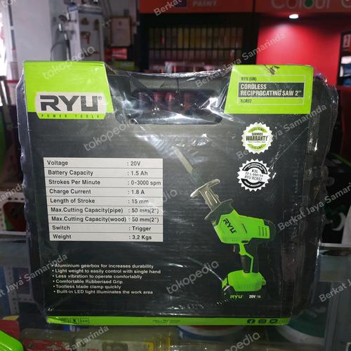 Jual Mesin Gergaji Listrik Ryu | RYU Reciprocating Saw Cordless 2 ...