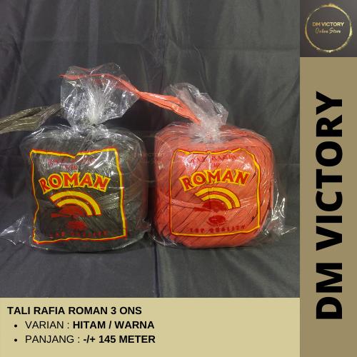 Jual Tali Rafia / Tali Rapia Hitam / Tali Rafia Warna Warni 3 ons Roman ...