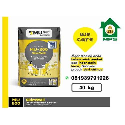 Jual Mortar Utama MU 200 40kg Skimwall Acian Plester dan Beton - Kota ...