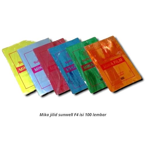 Jual PLASTIK MIKA COVER JILID TRANSPARAN WARNA FOLIO ISI 100 LBR ...