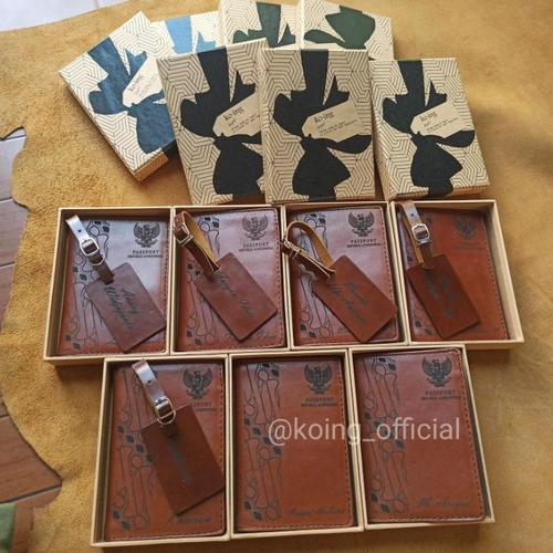 Jual KOING PASPOR COVER PAKET PLUS KOPER TAG FREE BOX DAN CUSTOM NAMA ...