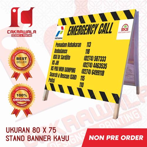 Jual STAND BANNER KAYU UKURAN 80 X 75 - STANDING BANNER RANGKA KAYU - 1 ...