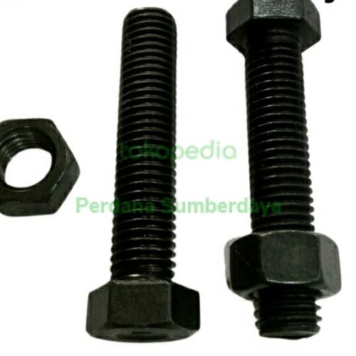 Jual Baut Mur Baja Hitam UNC 7/16 x 6" Kunci 17mm panjang 15 cm - Jakarta Barat - Perdana ...