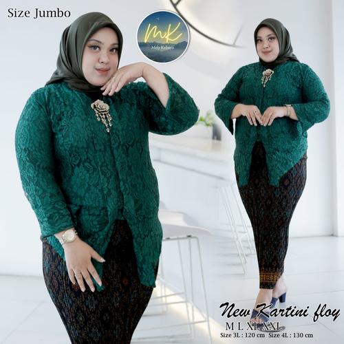 Jual SETELAN KEBAYA FLOY KUTU BARU BROKAT JUMBO WARNA HIJAU BOTOL ...