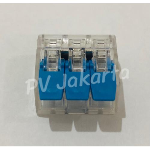 Jual Wago OEM Connector 3 Wire PCT 413 Terminal Block 3P Lever Cage ...