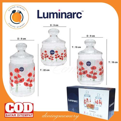 Jual Luminarc Toples Kaca Hypnosis Club Jar Set - 3 Pcs/Set - Kota ...