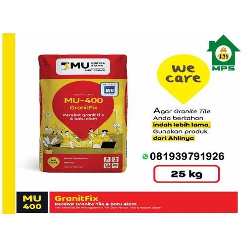 Jual Mortar Utama MU 400 25kg Granit Fix Perekat Granite Tile dan Batu ...