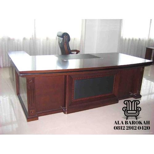 Jual meja kantor jati leter L meja kerja jati meja direktur meja ...
