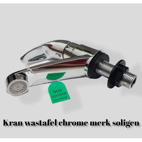 Jual 1LSN Kran Wastafel Soligen W15 Tanam PVC Crome KERAN Angkat ...