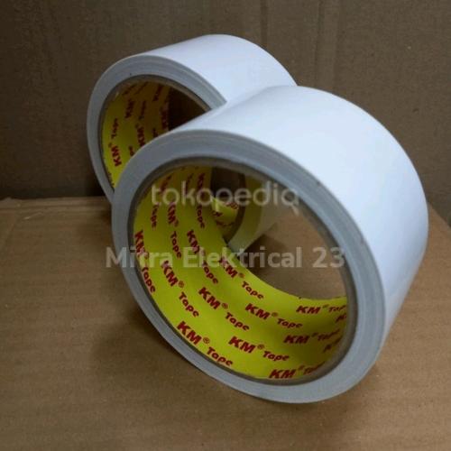 Jual Cloth Tape Lakban Kain KM Duct Tape Putih / White 24, 48, 72mm × ...