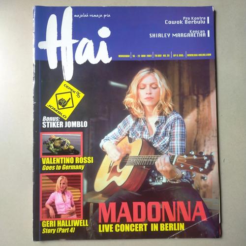 Jual Majalah Hai no.28/ 16 Juni 2001 - Cover Madonna - Valentino Rossi ...