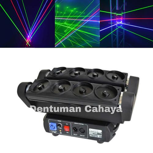 Jual Moving Head Light Spider Laser 8Mata RGB 90w power Lampu Laser ...