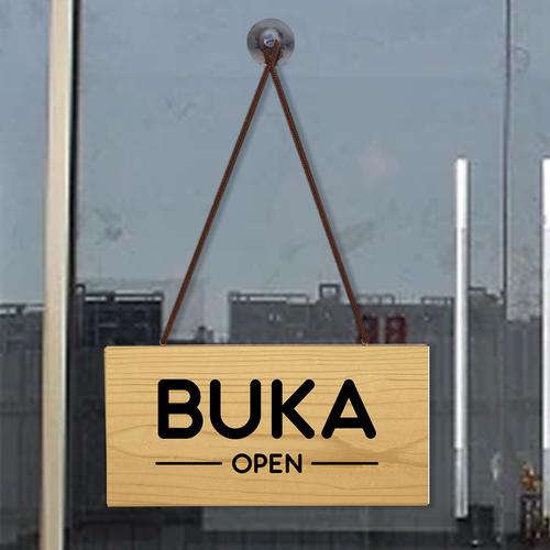 Jual Open Close, buka tutup, sign board mdf - 20x10cm - Kab. Bandung ...