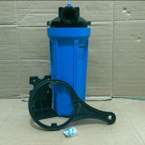 Jual tabung filter air 10"inch biru drat 3/4"(housing nanotek)blue ...