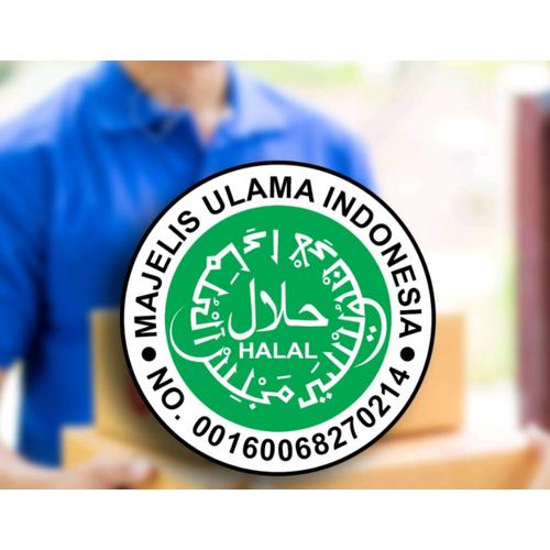 Jual Stiker logo Halal MUI Bisa custom nomor sertifikasi usaha - New ...