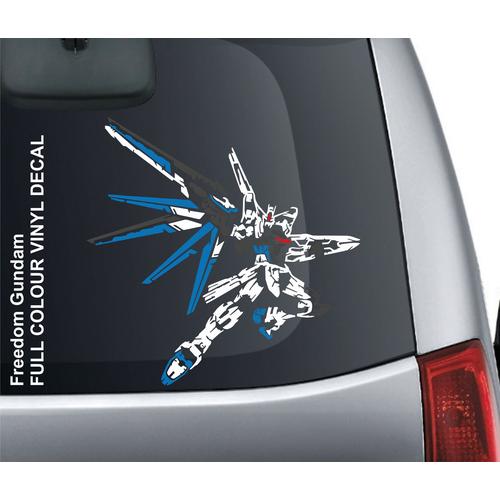 Jual Sticker Cutting Freedom Gundam Vinyl Decal Mobil Motor - White ...
