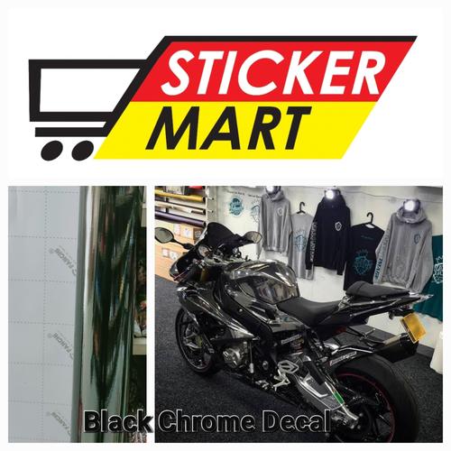 Jual Black Chrome Sticker Decal Automotive Stiker Motor Car Wrap - Kota ...