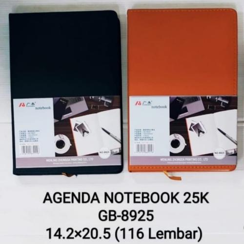 Jual Buku Agenda notebook A5 cover kulit hitam polos / notebook hitam ...