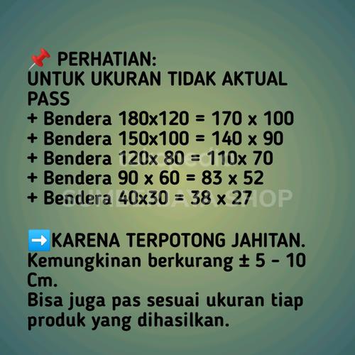 Jual Bendera Merah Putih Ukuran 150 x 100 Bahan Satin - 90 x 60 ...