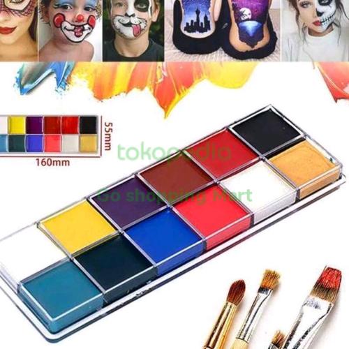 Jual (COD)12 Warna Face Painting Body Painting DIY Face Make Up Cat ...