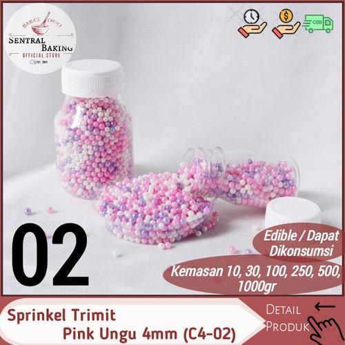 Jual SPR-189 Sprinkel Trimit Pink Ungu 4mm (C4-02) Sprinkle Springkel ...