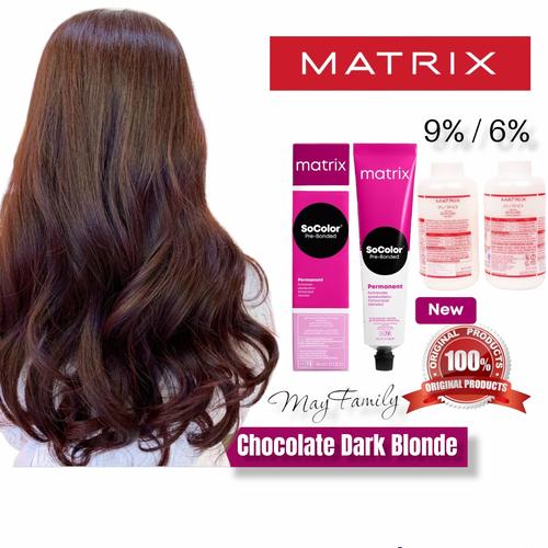 Jual matrix socolor 6.5 chocolate dark blonde cat rambut matrix ...