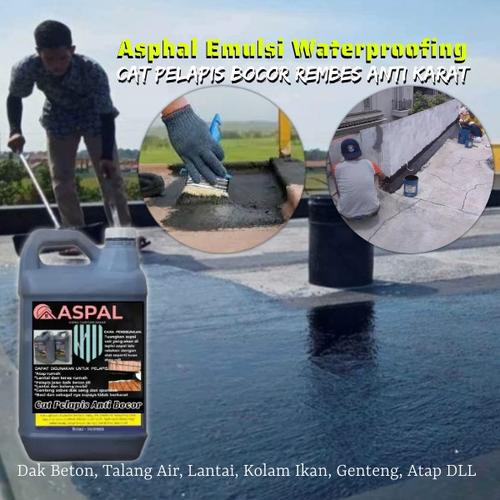 Jual Aspal Cair 5 Kg Cat Pelapis Waterproof Anti Bocor Rembes Dan Retak ...