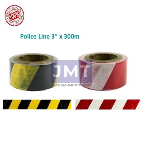 Jual Police Line Garis Polisi Barricade barikade Hitam Kuning 3 inch X ...
