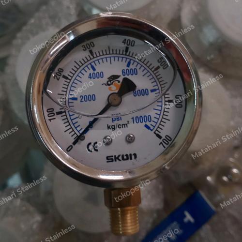 Jual Pressure Gauge Manometer Stainless SKON 2 1/2 " inchi 700 Bar ...
