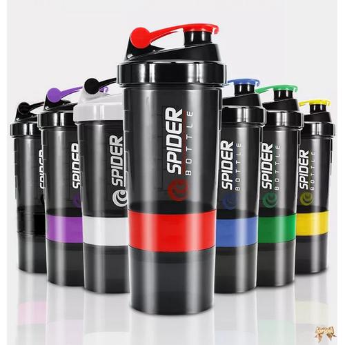 Jual Smart Shaker Spider 600ml Botol Kocok + Tempat Susu Gym Kotak ...