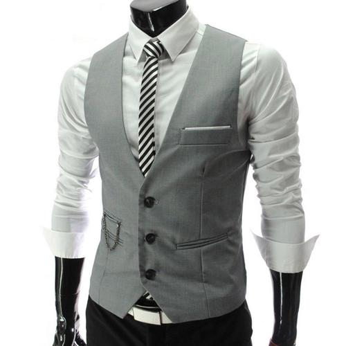 Jual VEST / ROMPI FORMAL PRIA NIKAYU SLIMFIT WARNA ABU MUDA LIST PUTIH ...