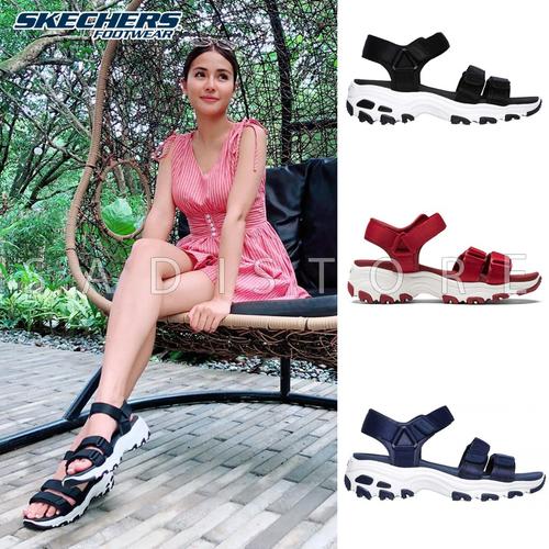 Jual Sepatu sandal SKECHERS Woman D'Lites Fresh Catch Sandal Original ...