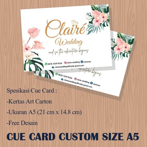 Jual CUE CARD MC / KARTU MC / CUSTOM DESAIN - Kab. Bogor ...