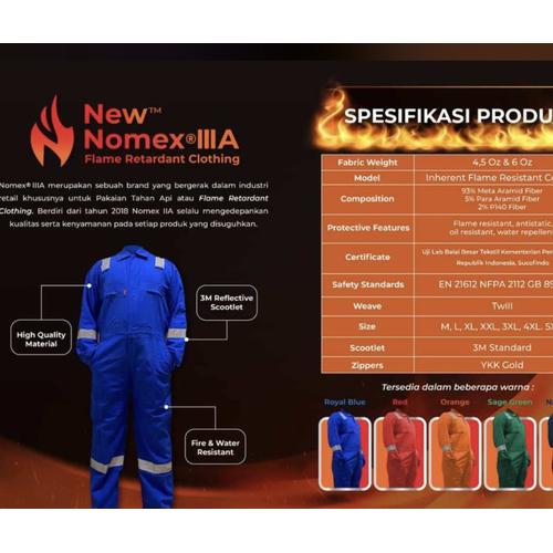Jual Wearpack Coverall Nomex lllA Aramid - Wearpack Anti api Nomex lllA ...
