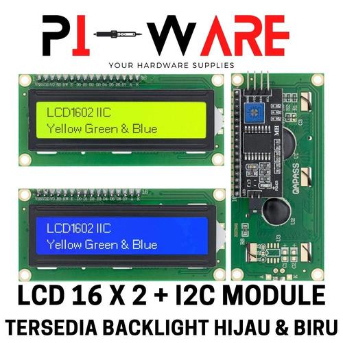 Jual LCD 1602 Plus I2C Module Green Blue Backlight 16 x 2 Display ...