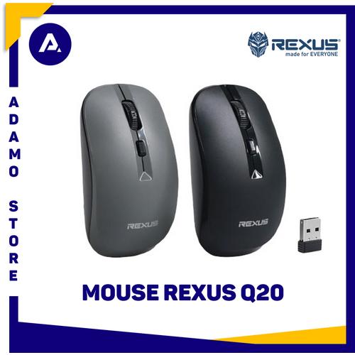 Jual Mouse Wireless Rexus Q20 Silent Click Office Mouse - Hitam - Kota ...