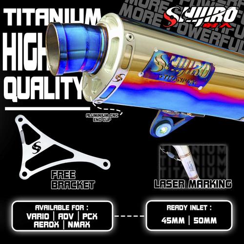 Jual Knalpot SHIJIRO type NEW MT GP T2/TITANIUM 2 for AEROX N-MAX VARIO ...