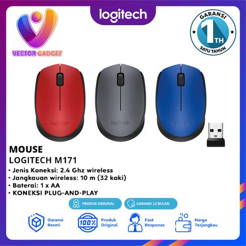 Jual Logitech M171 Mouse Wireless untuk Windows, Mac, ChromeOS - Blue ...