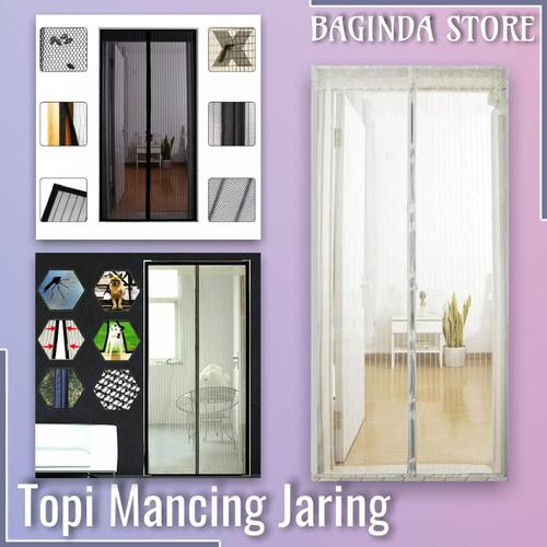 Jual Tirai pintu magnet anti nyamuk gorden kasa jaring mosquito - Biru ...