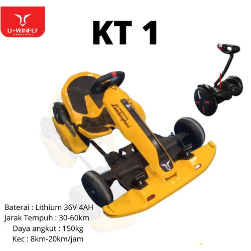 Jual Mobil Listrik Gokart Uwinfly KT1 By U-WINFLY Roda 3 Segway - Black ...