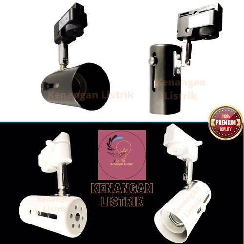Jual Lampu sorot rel spotlight track light rell - Putih, kosongan E27 ...