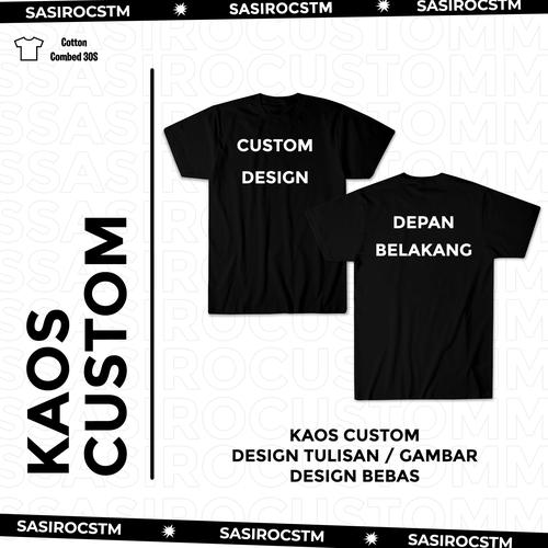 Jual 30S KAOS CUSTOM SABLON DEPAN BELAKANG FOTO GAMBAR TULISAN LOGO ...